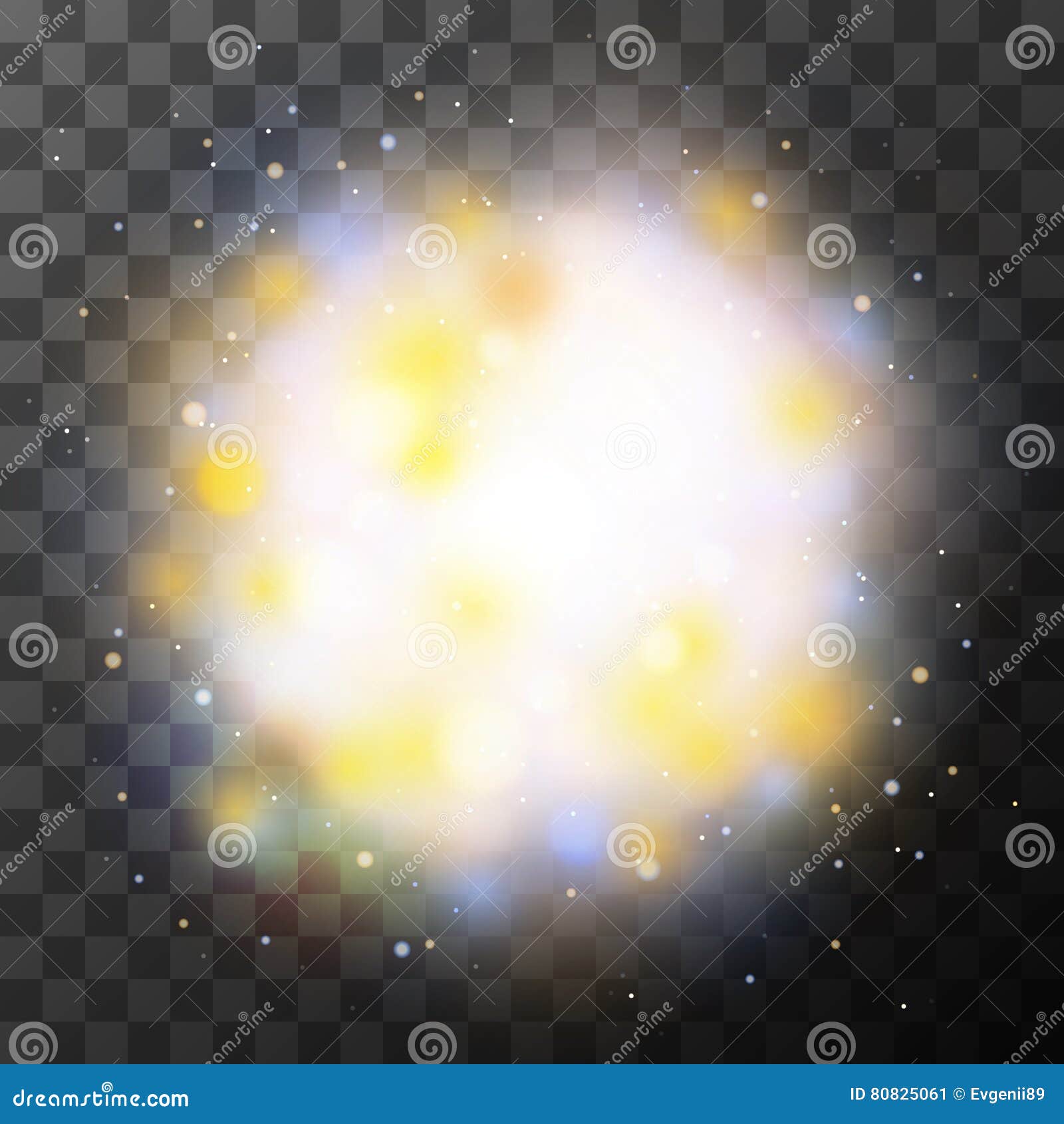 Bright Magic Lighting Effect on Transparent Background Stock Vector ...