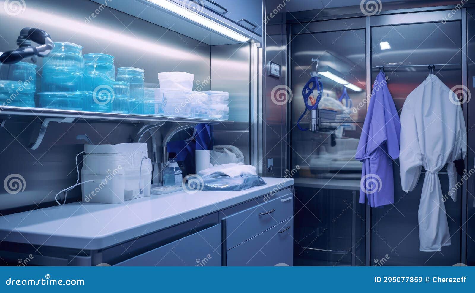 Bright Medical Sterilization Room Stock Image - Image of pure ...