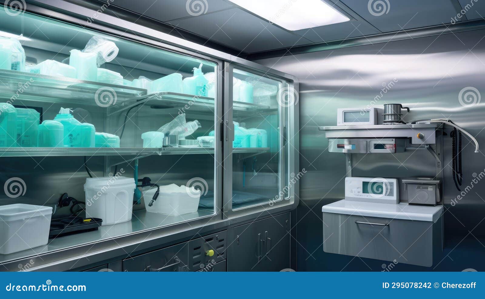Bright Medical Sterilization Room Stock Photo - Image of design ...