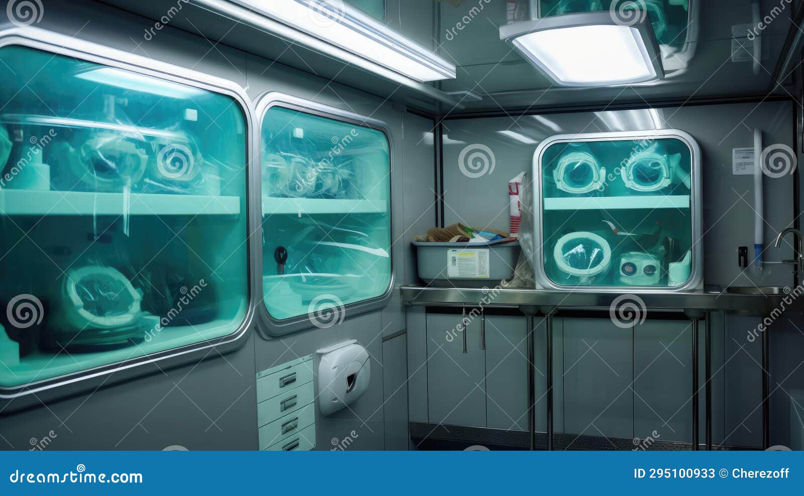 Bright Medical Sterilization Room Stock Image - Image of surgery ...