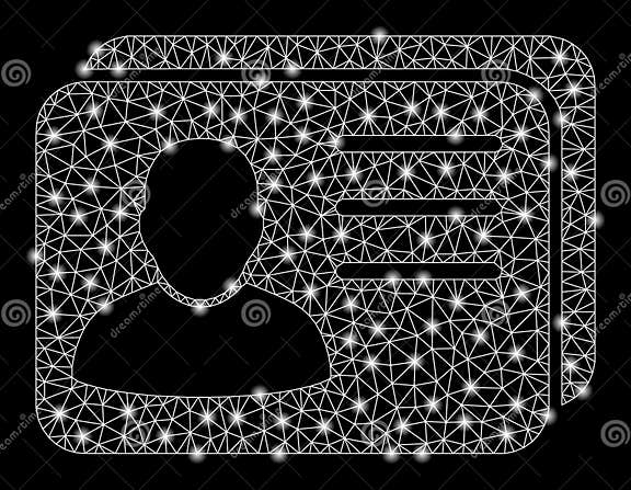 Bright Mesh Network Account Cards with Flash Spots Stock Vector ...