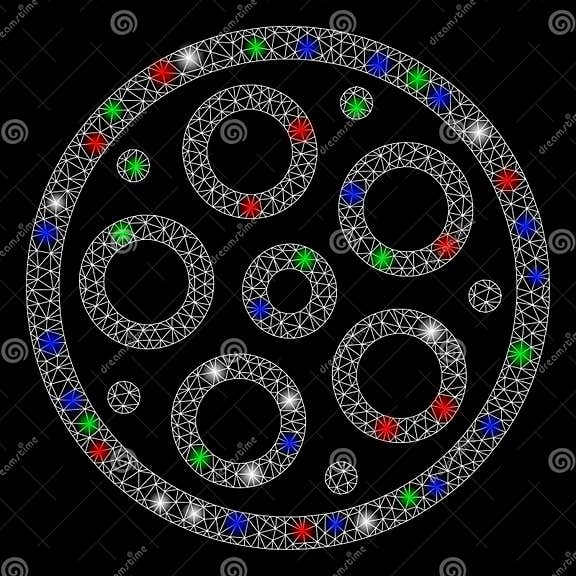 Bright Mesh Wire Frame Bobbin with Flare Spots Stock Vector ...