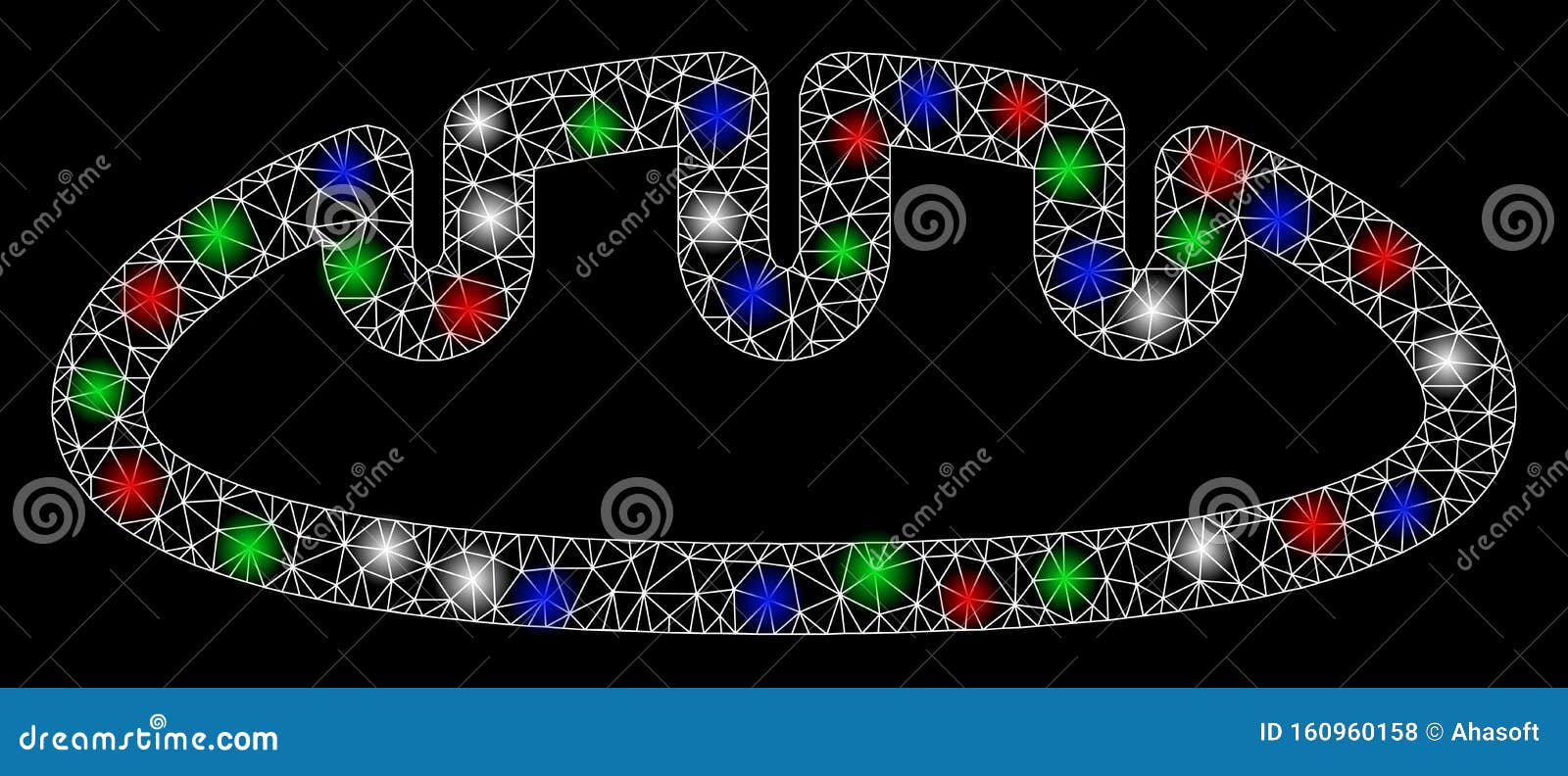 Bright Mesh Network Bread with Flash Spots Stock Vector - Illustration ...
