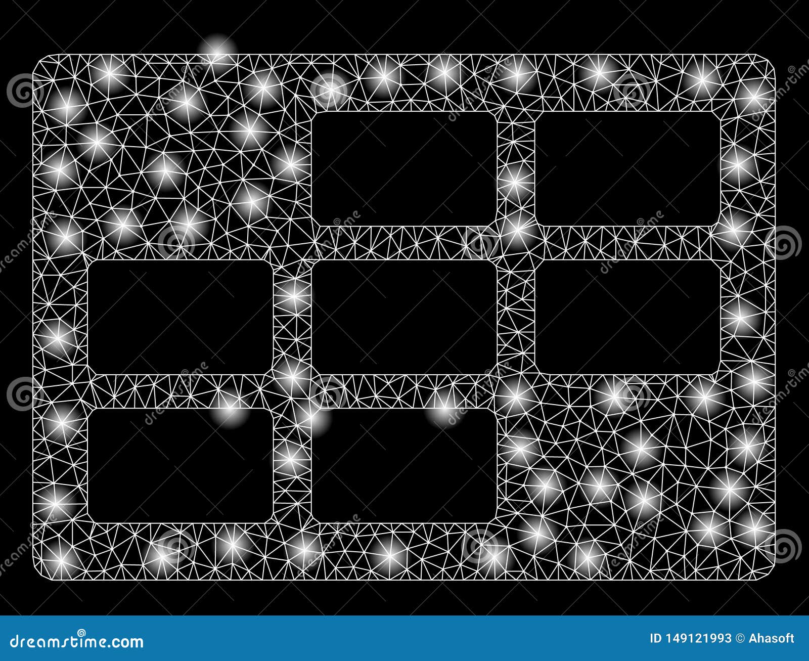 Bright Mesh Network Calendar Table with Flash Spots Stock Vector ...