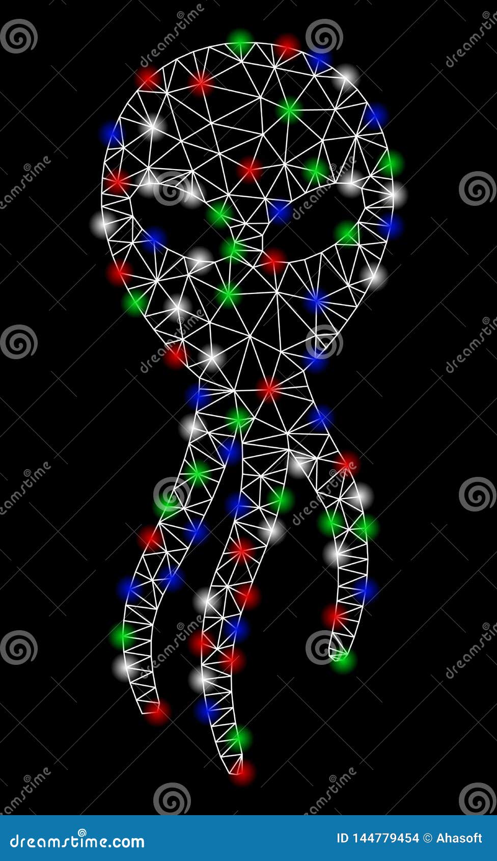 Alien Microbe Composition Icon Of Joggly Items Vector Illustration ...