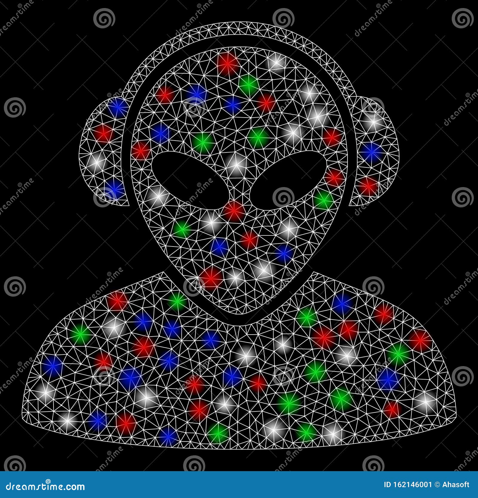 Bright Mesh Carcass Alien Operator with Flare Spots Stock Illustration ... Bright Mesh Carcass Alien Operator with Flare Spots Stock Illustration ...