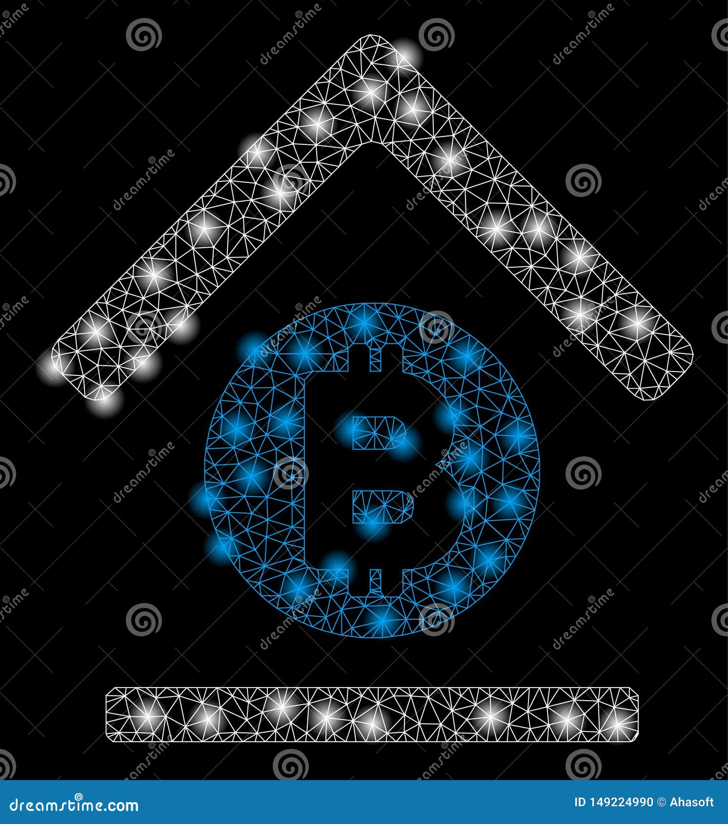Bright Mesh Carcass Bitcoin Bank Roof with Light Spots Stock Vector ... Bright Mesh Carcass Bitcoin Bank Roof with Light Spots Stock Vector ...
