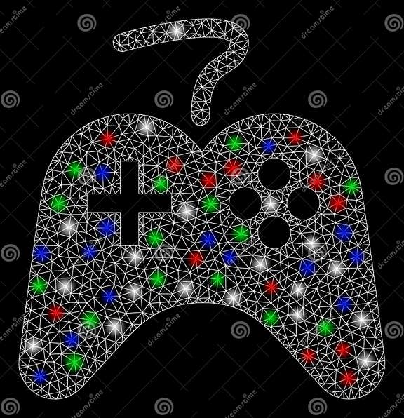 Bright Mesh Carcass Games Console with Flash Spots Stock Illustration ...