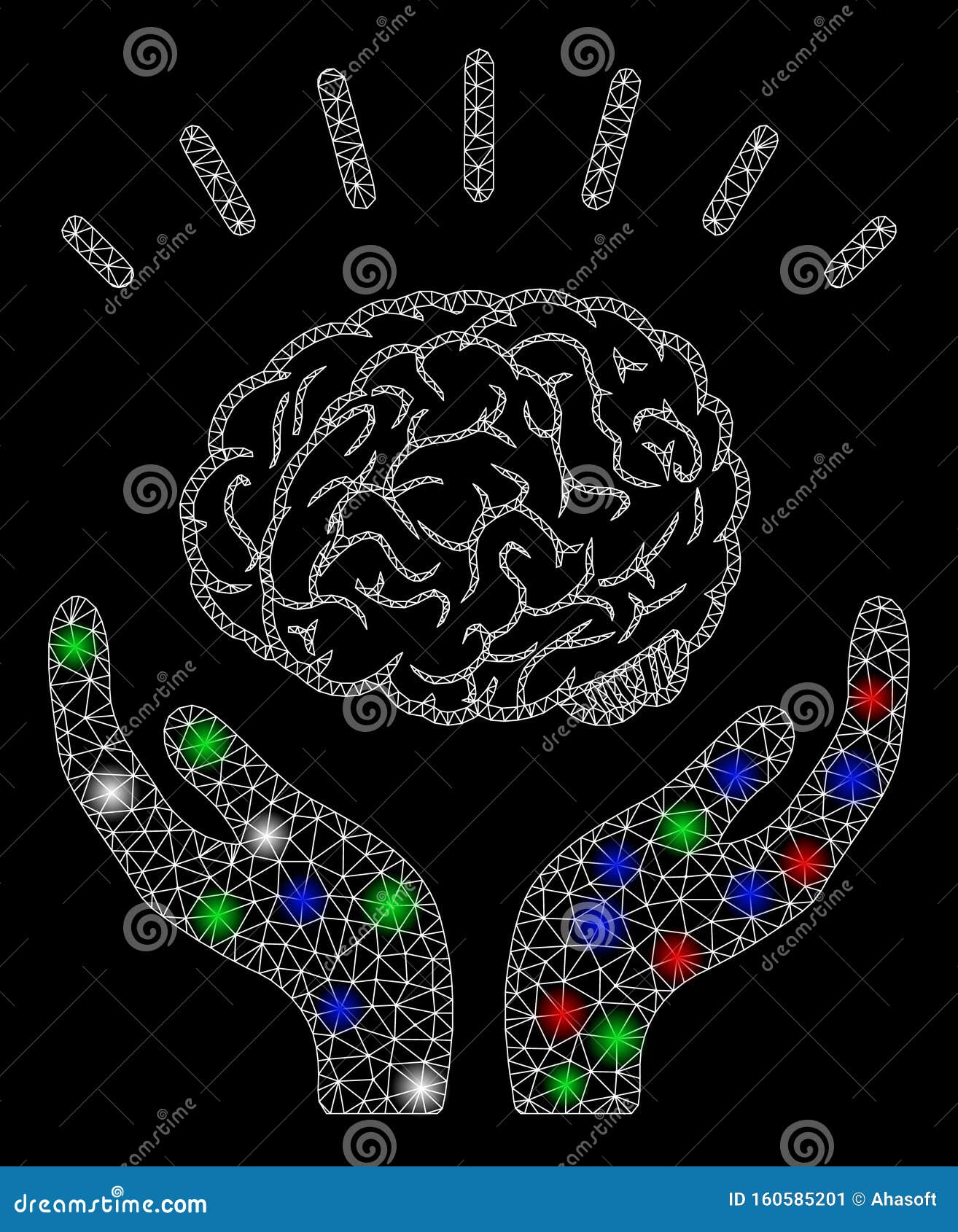 Bright Mesh Carcass Human Brain Knowledge with Flash Spots Stock Vector ... Bright Mesh Carcass Human Brain Knowledge with Flash Spots Stock Vector ...