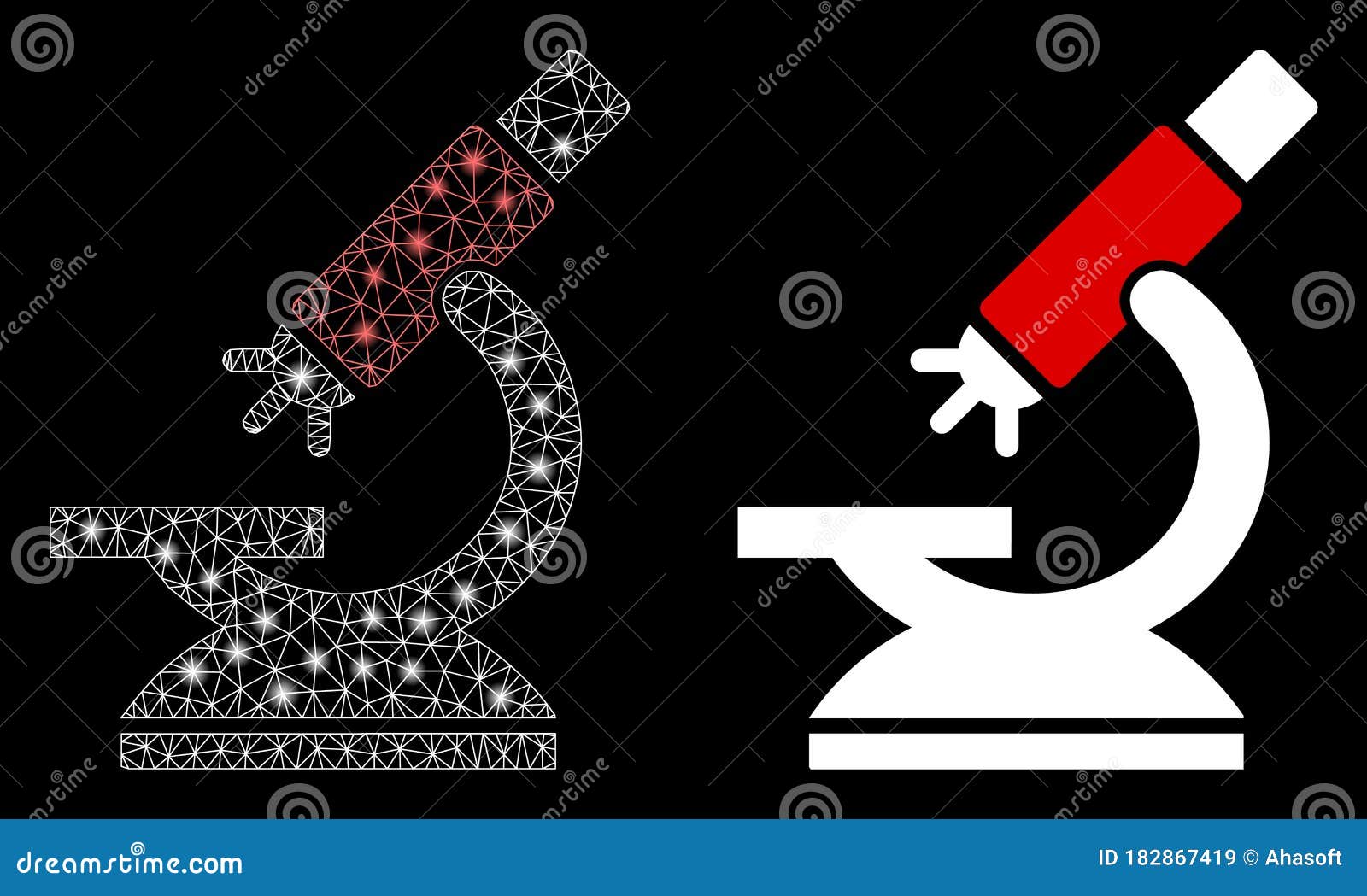 Bright Mesh Carcass Labs Microscope with Flash Spots Stock Illustration ... Bright Mesh Carcass Labs Microscope with Flash Spots Stock Illustration ...