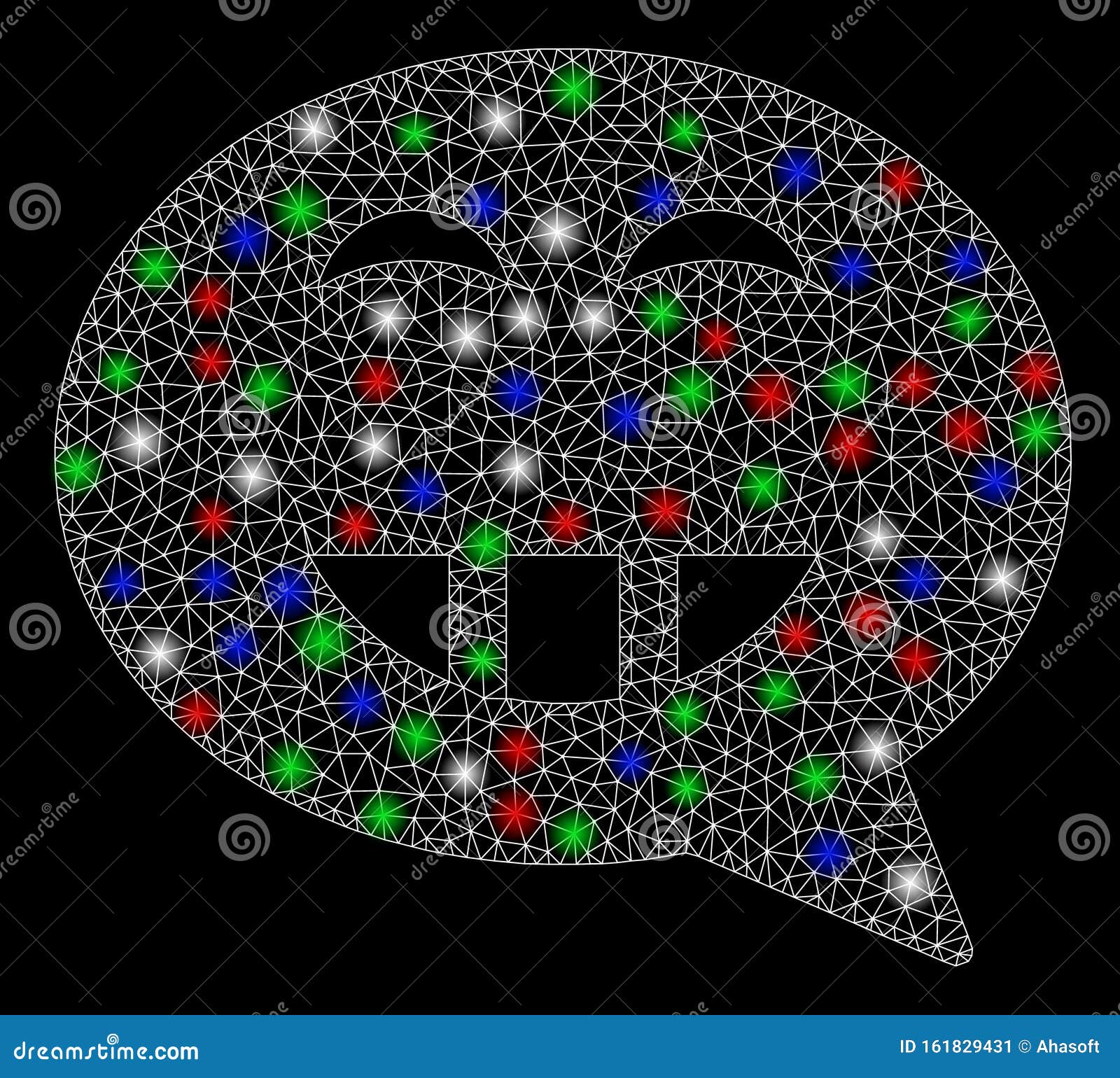 Bright Mesh Carcass Laugth Smiley Message with Light Spots Stock Vector ... Bright Mesh Carcass Laugth Smiley Message with Light Spots Stock Vector ...