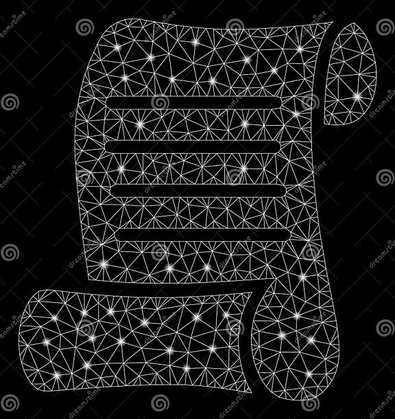 Bright Mesh Carcass Script Roll with Light Spots Stock Vector ...