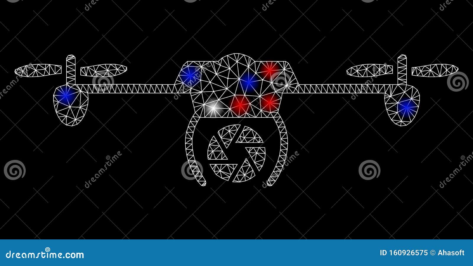 Bright Mesh Carcass Shutter Spy Airdrone with Flare Spots Stock Vector ...
