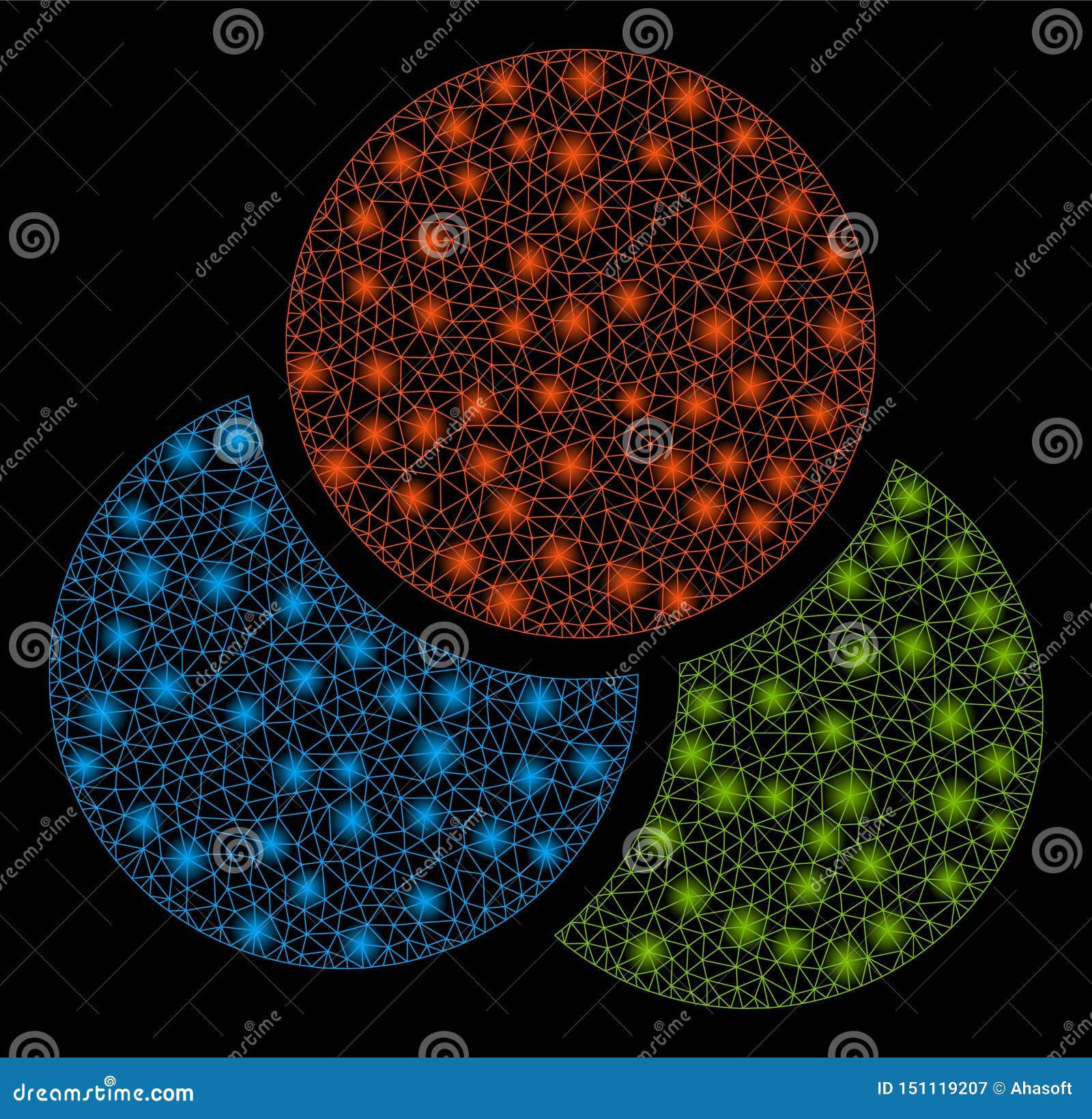 Flare Mesh Carcass Color with Flare Spots Stock Vector - Illustration ...
