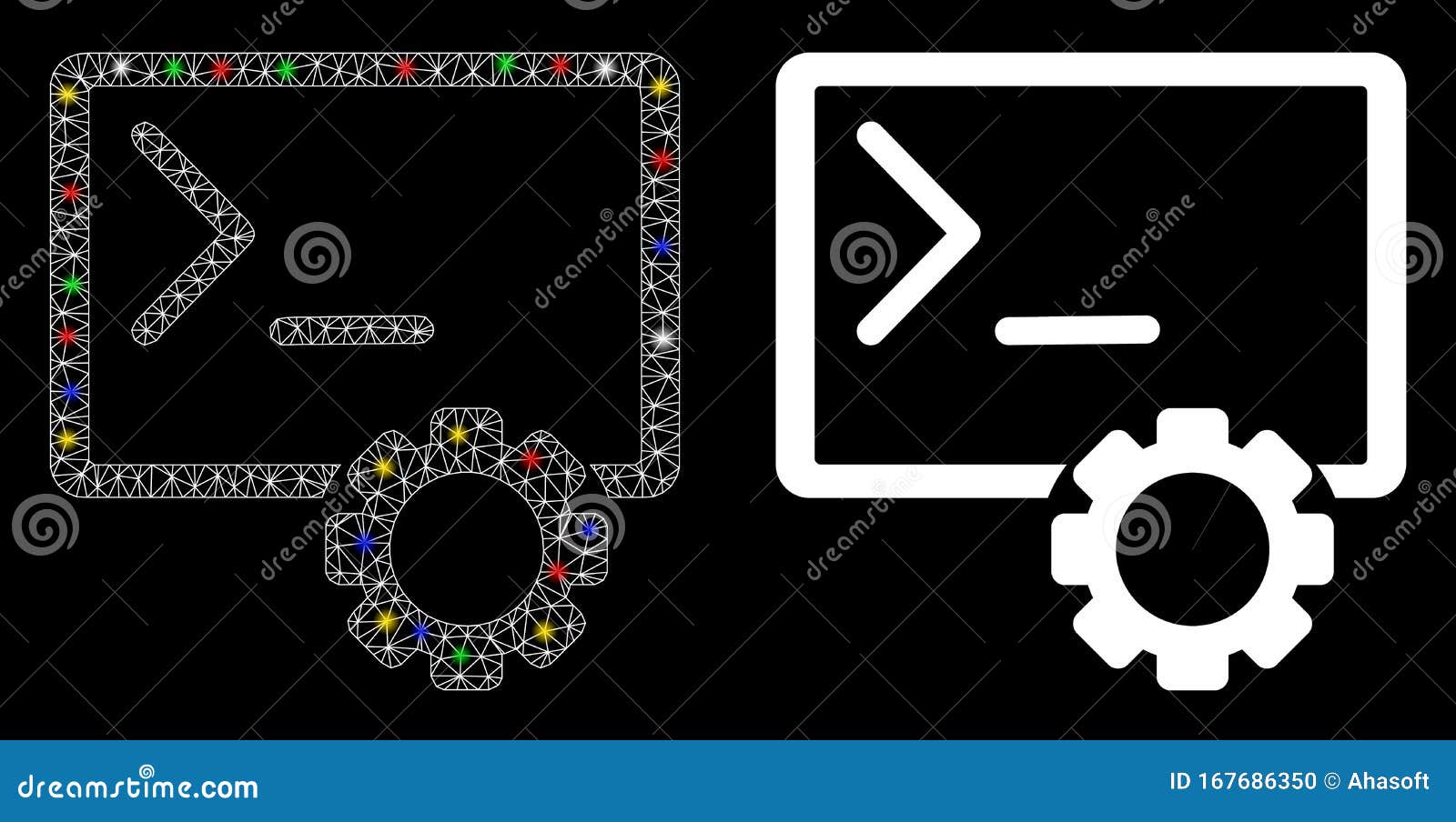 Flare Mesh 2D Console Administration Icon with Flare Spots Stock Vector ...