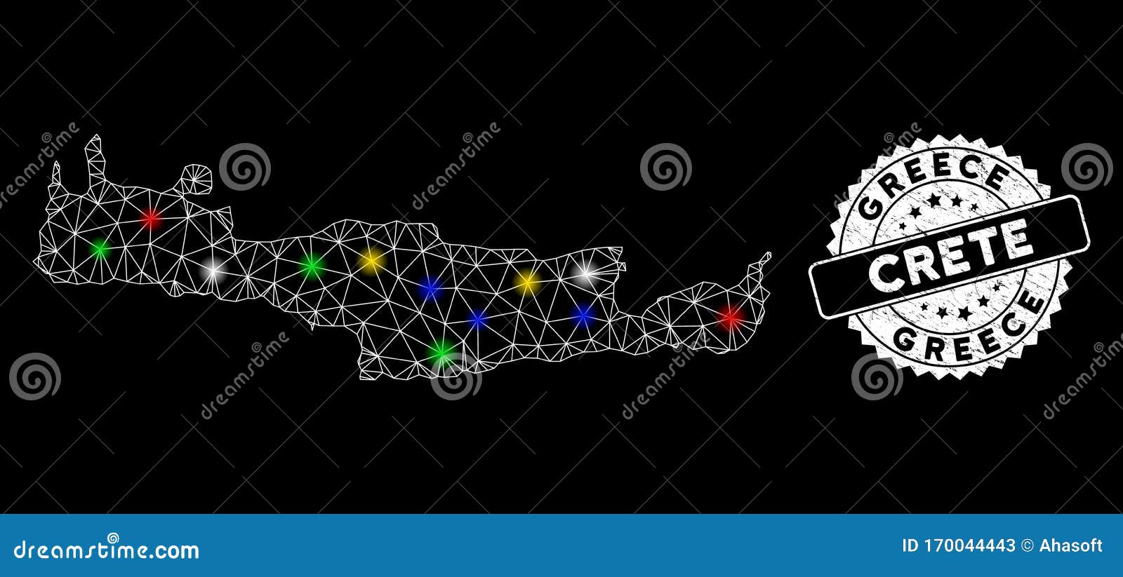 Crete Map - Cdr Format Vector Illustration | CartoonDealer.com #111739988