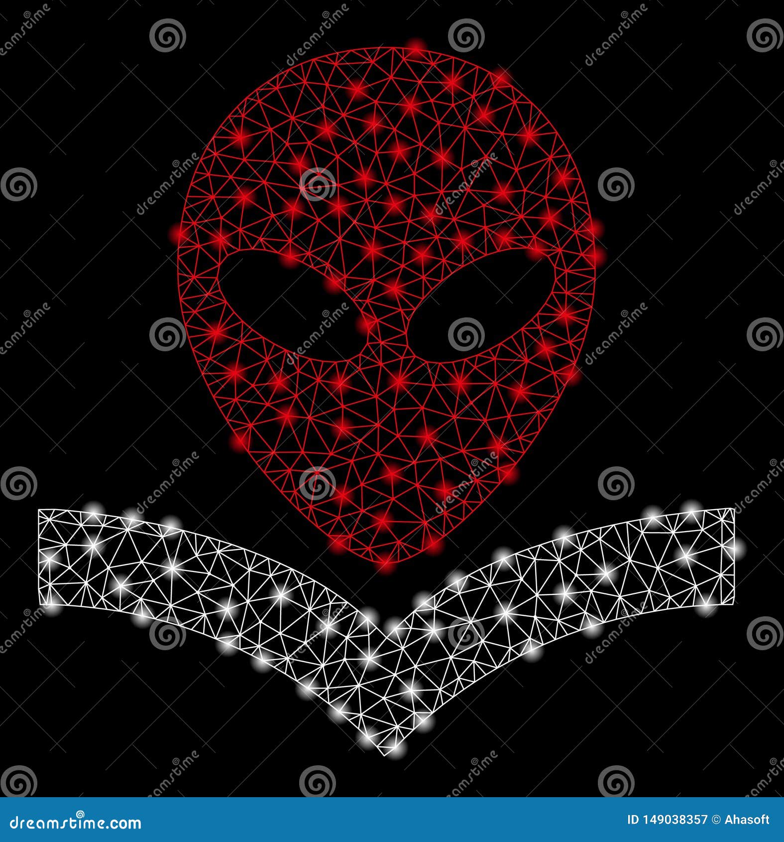 Bright Mesh 2D Alien Knowledge Book with Flash Spots Stock Vector ...