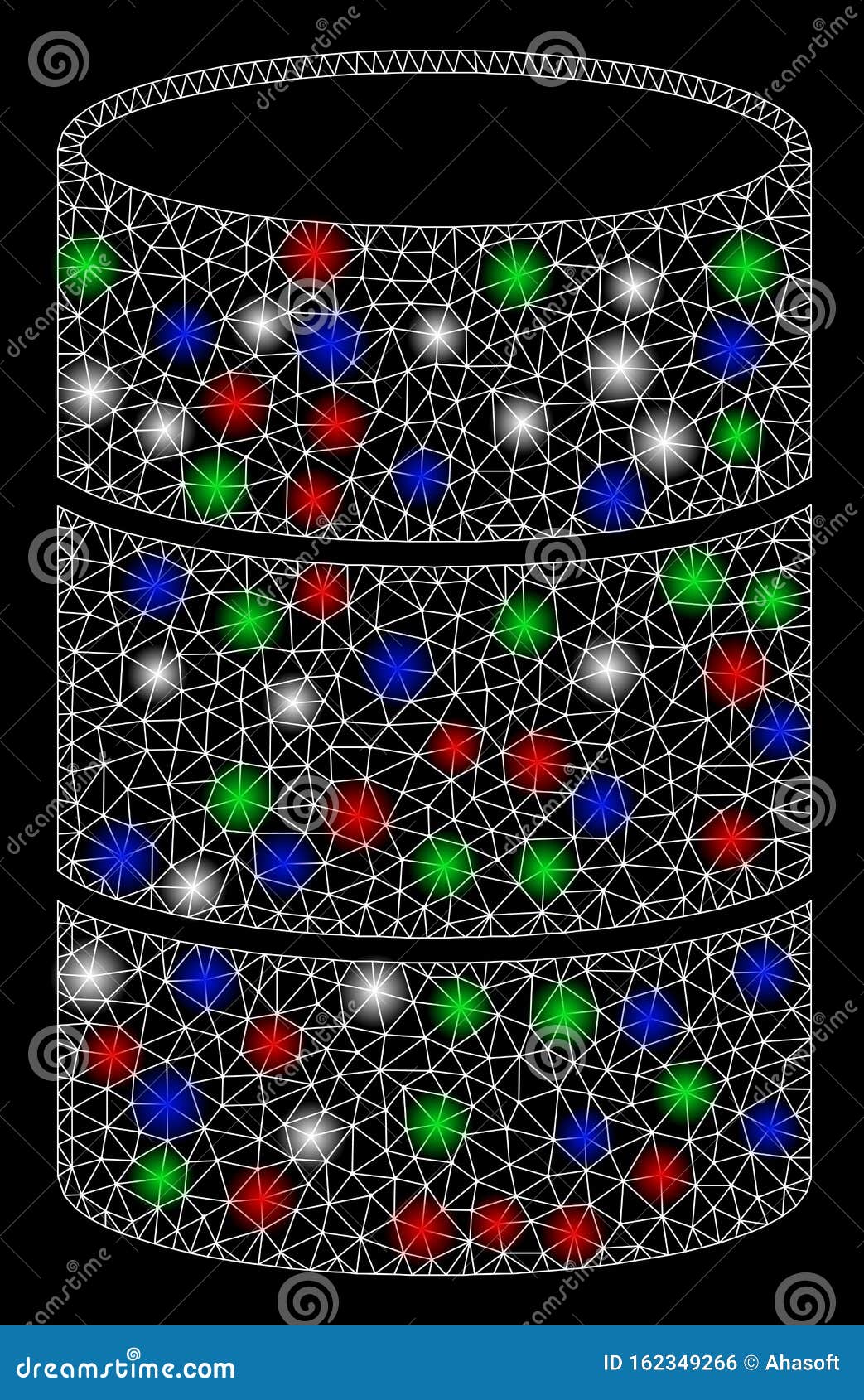 Bright Mesh 2D Barrel with Flash Spots Stock Illustration ...