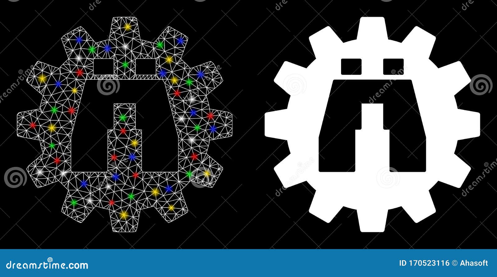 Bright Mesh 2D Binoculars Find Options Icon with Flash Spots Stock ...