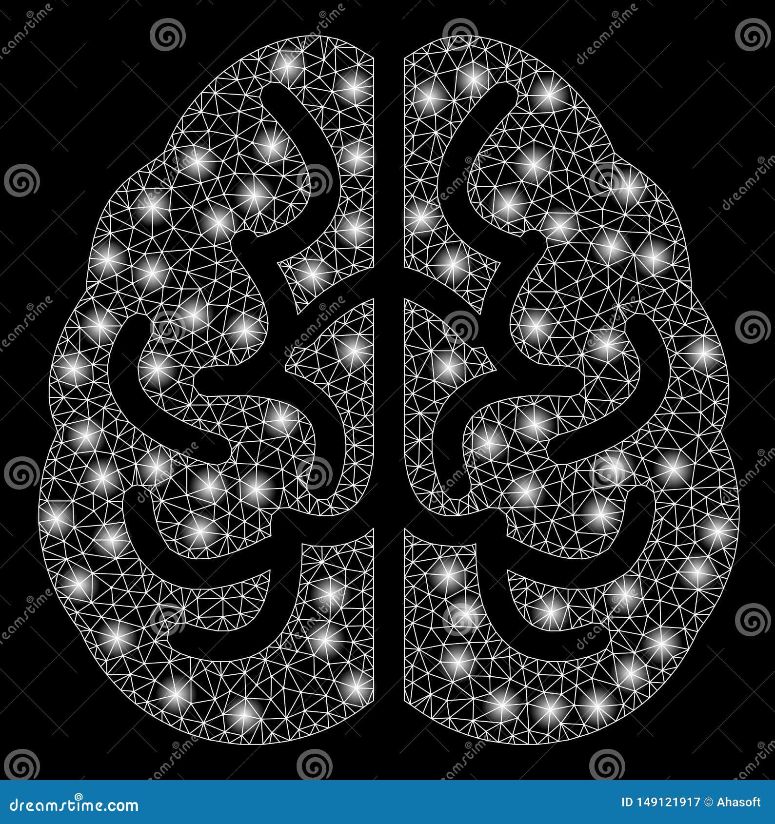 Bright Mesh 2D Brain with Flash Spots Stock Vector - Illustration of ... Bright Mesh 2D Brain with Flash Spots Stock Vector - Illustration of ...