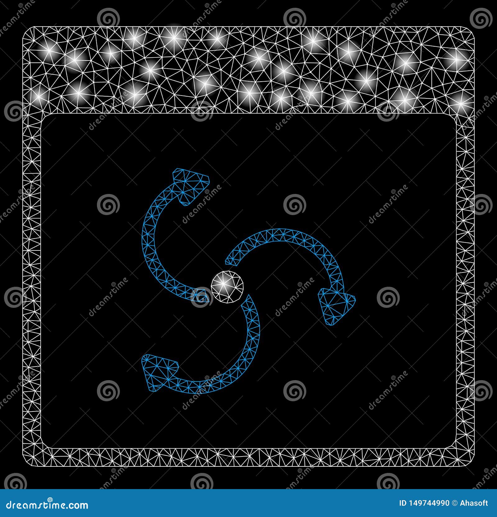 Bright Mesh 2D Cyclone Calendar Page with Flare Spots Stock Vector ...