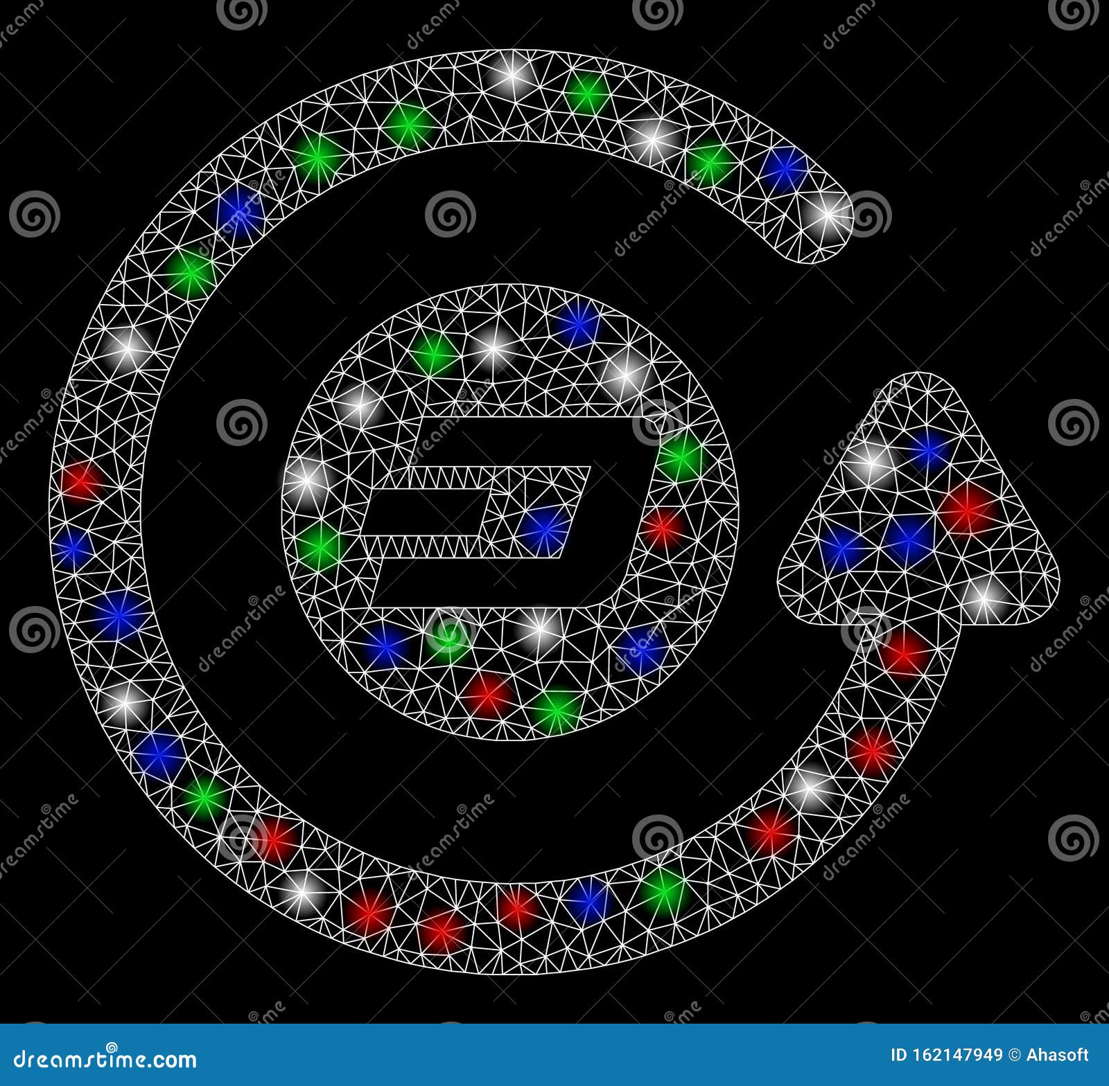Bright Mesh 2D Dash Chargeback with Flare Spots Stock Illustration ...