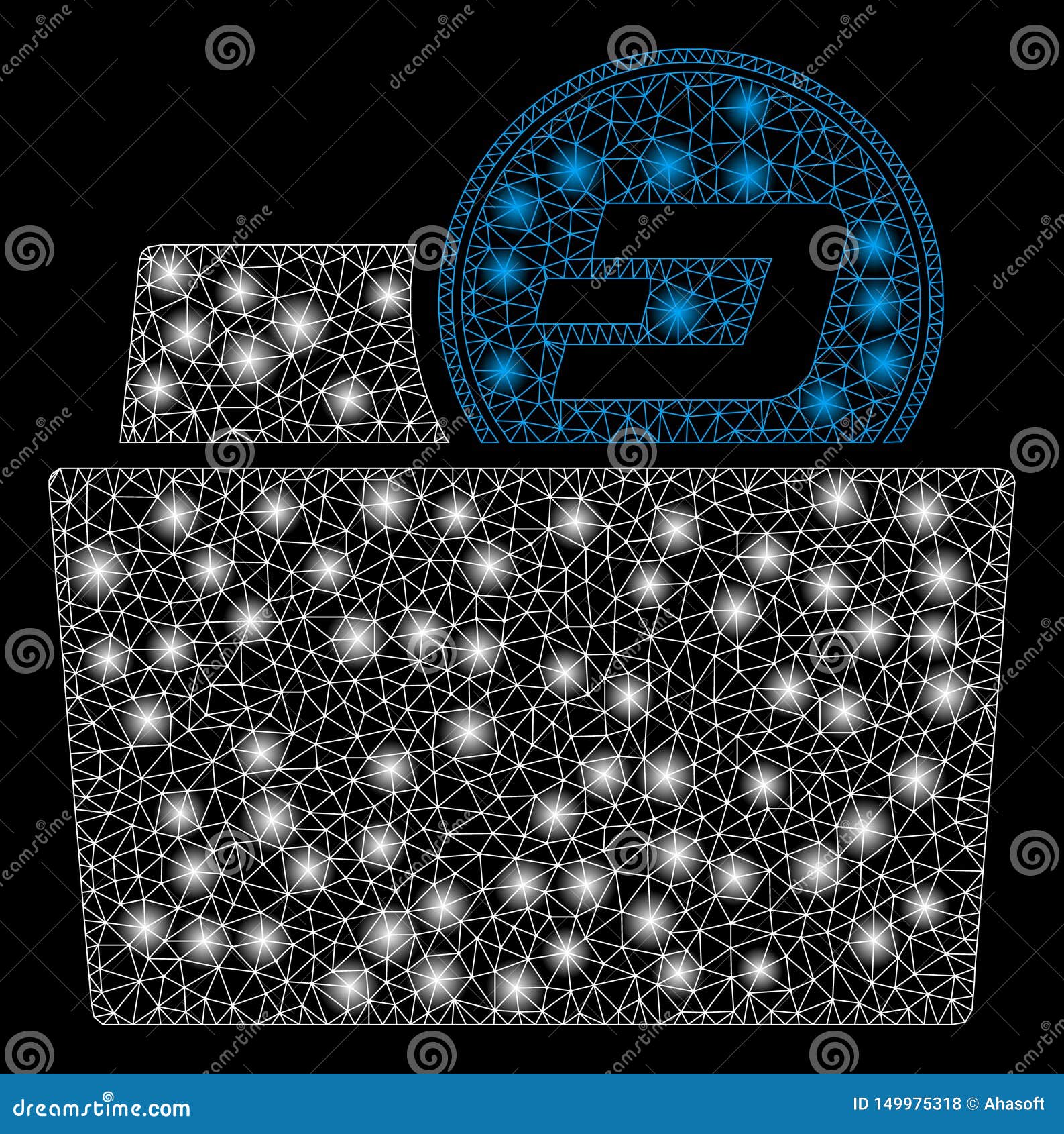 Bright Mesh 2D Dash Folder with Flash Spots Stock Vector - Illustration ...