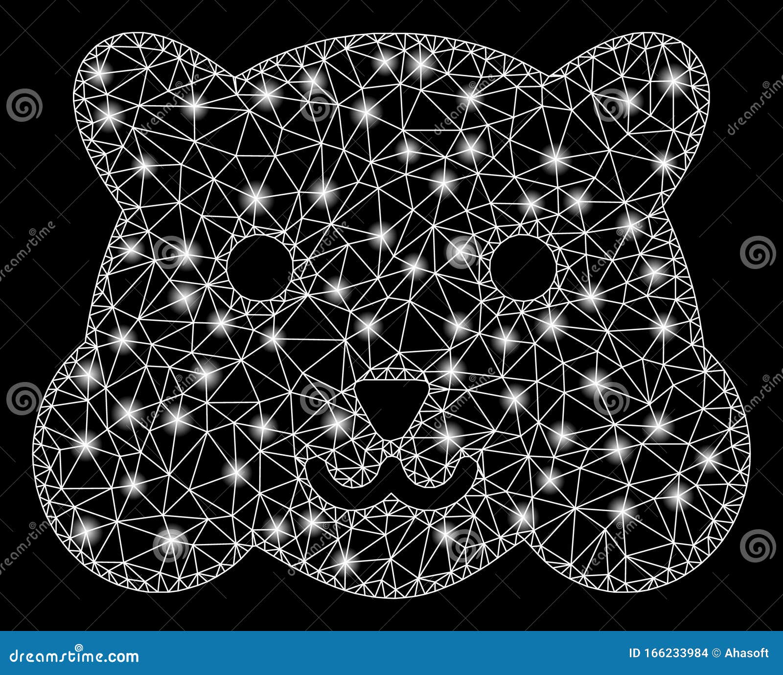 Bright Mesh 2D Hamster Head with Flash Spots Stock Vector ...