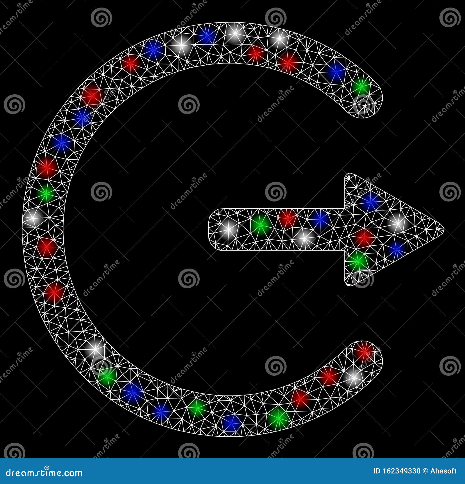 Bright Mesh 2D Logout with Flash Spots Stock Illustration ...