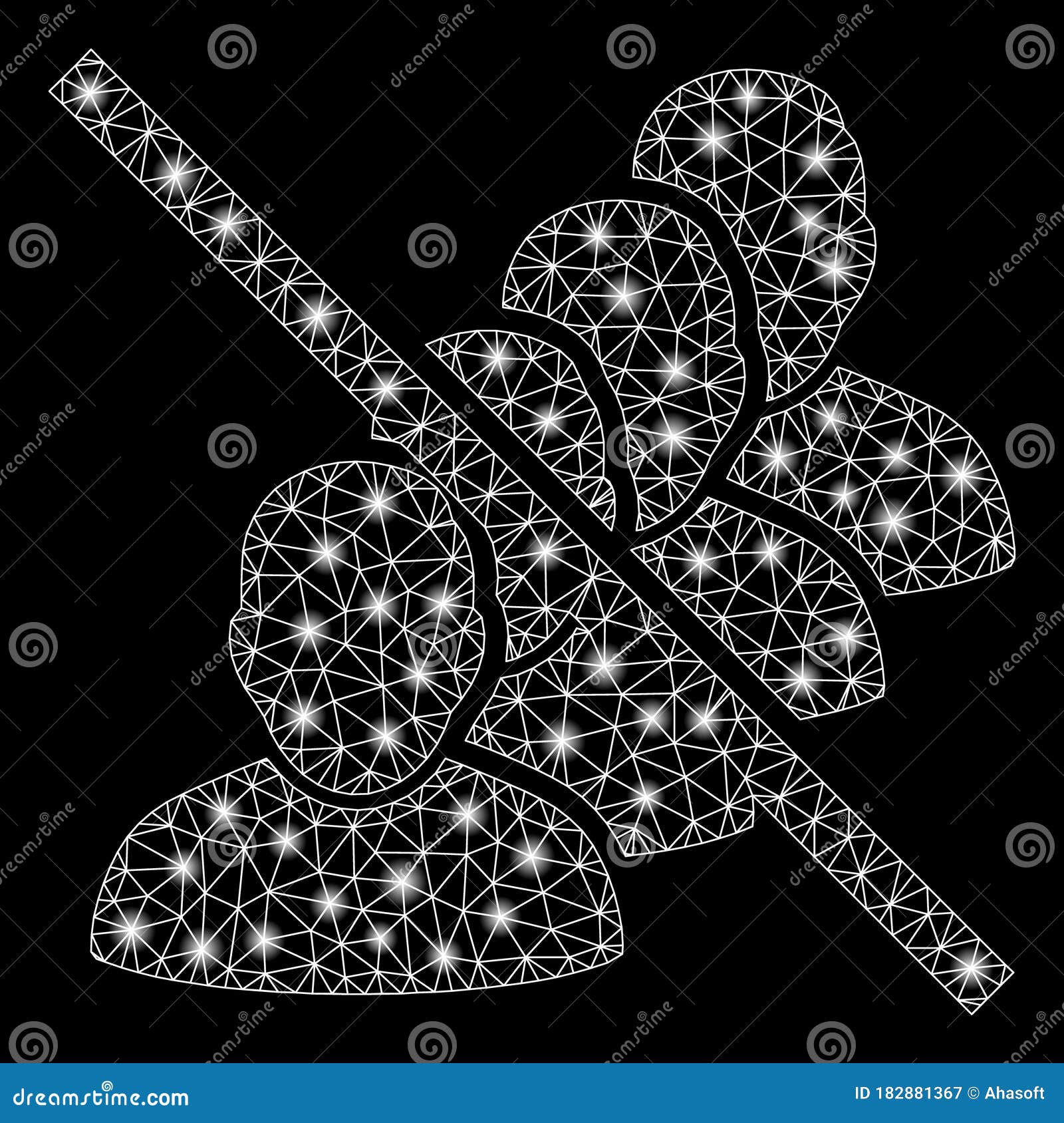 Bright Mesh 2D No People Queue with Flash Spots Stock Illustration ...