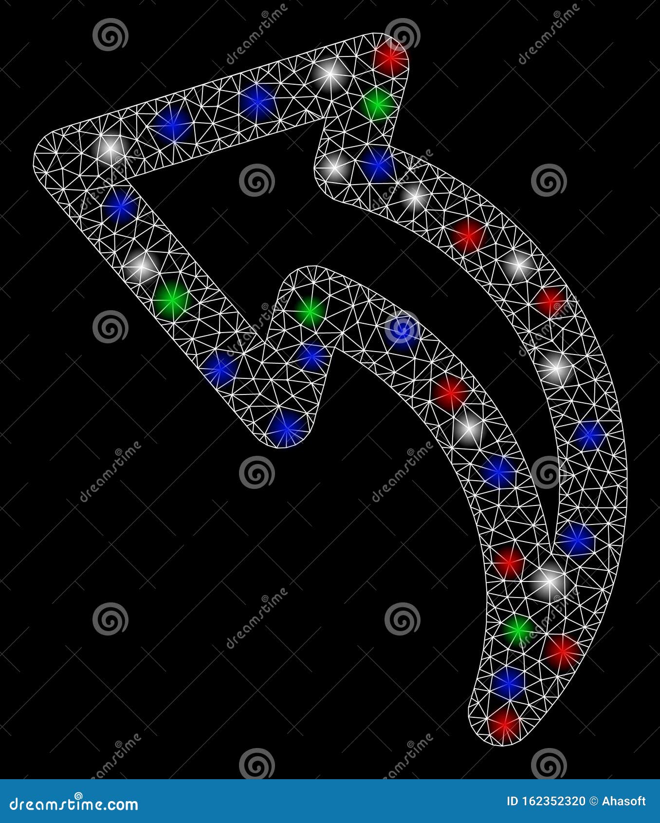 Bright Mesh 2D Undo with Flare Spots Stock Illustration - Illustration ...