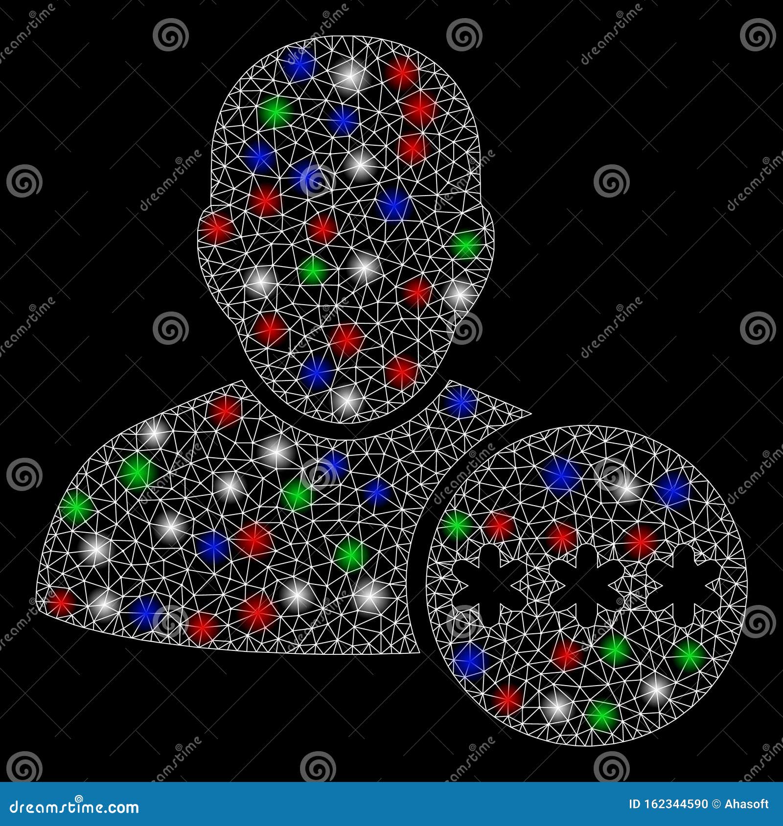 Bright Mesh 2D User Password with Light Spots Stock Vector ...