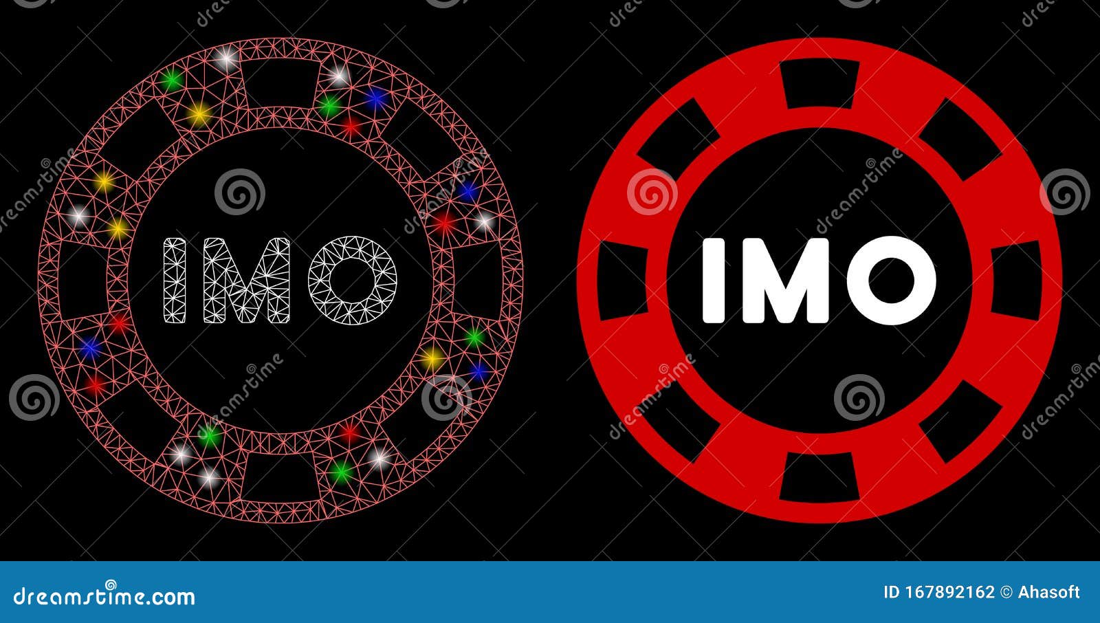 Flare Mesh Wire Frame IMO Token Icon with Flare Spots Stock ...