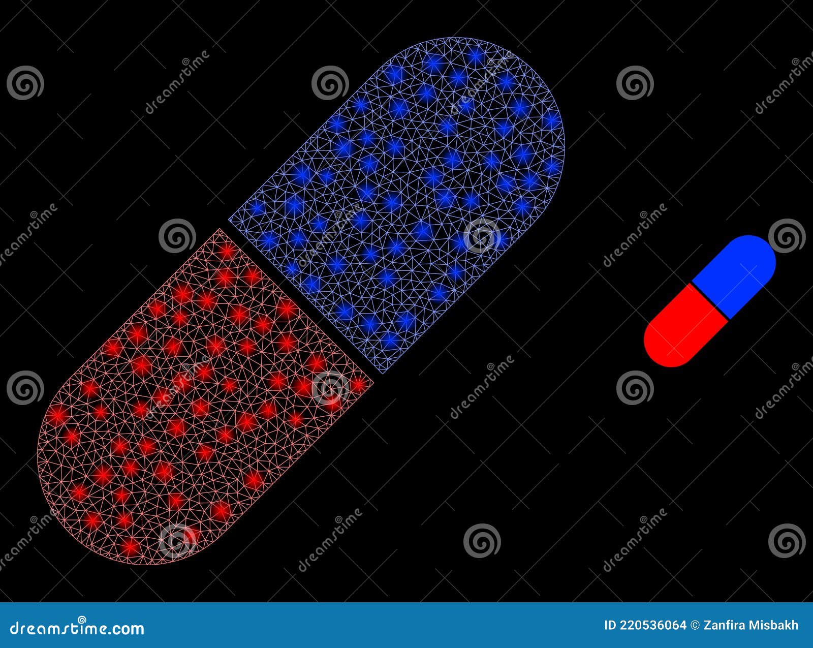 Shiny Net Medical Pill with Light Spots Stock Vector - Illustration of ...