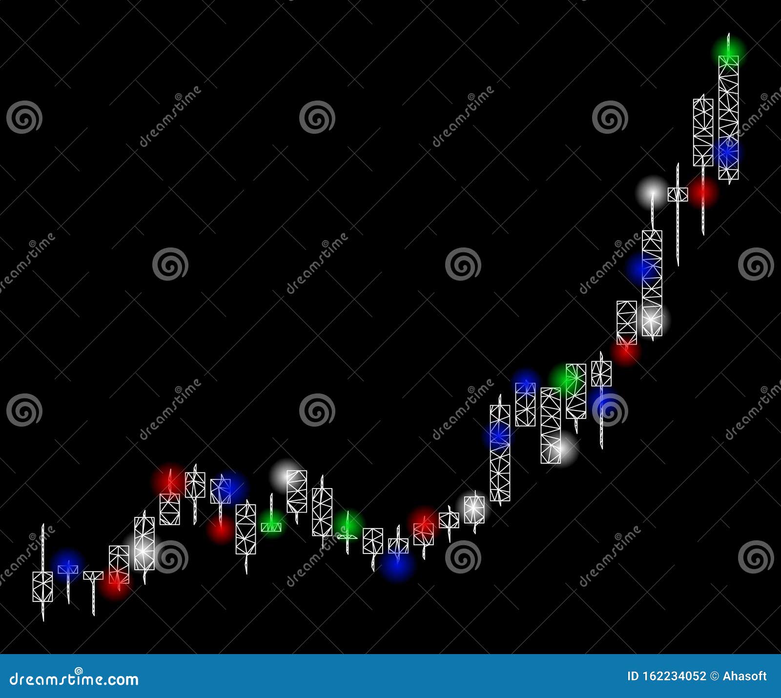 Bright Mesh Network Candlestick Chart Growth Acceleration with Flare ... Bright Mesh Network Candlestick Chart Growth Acceleration with Flare ...