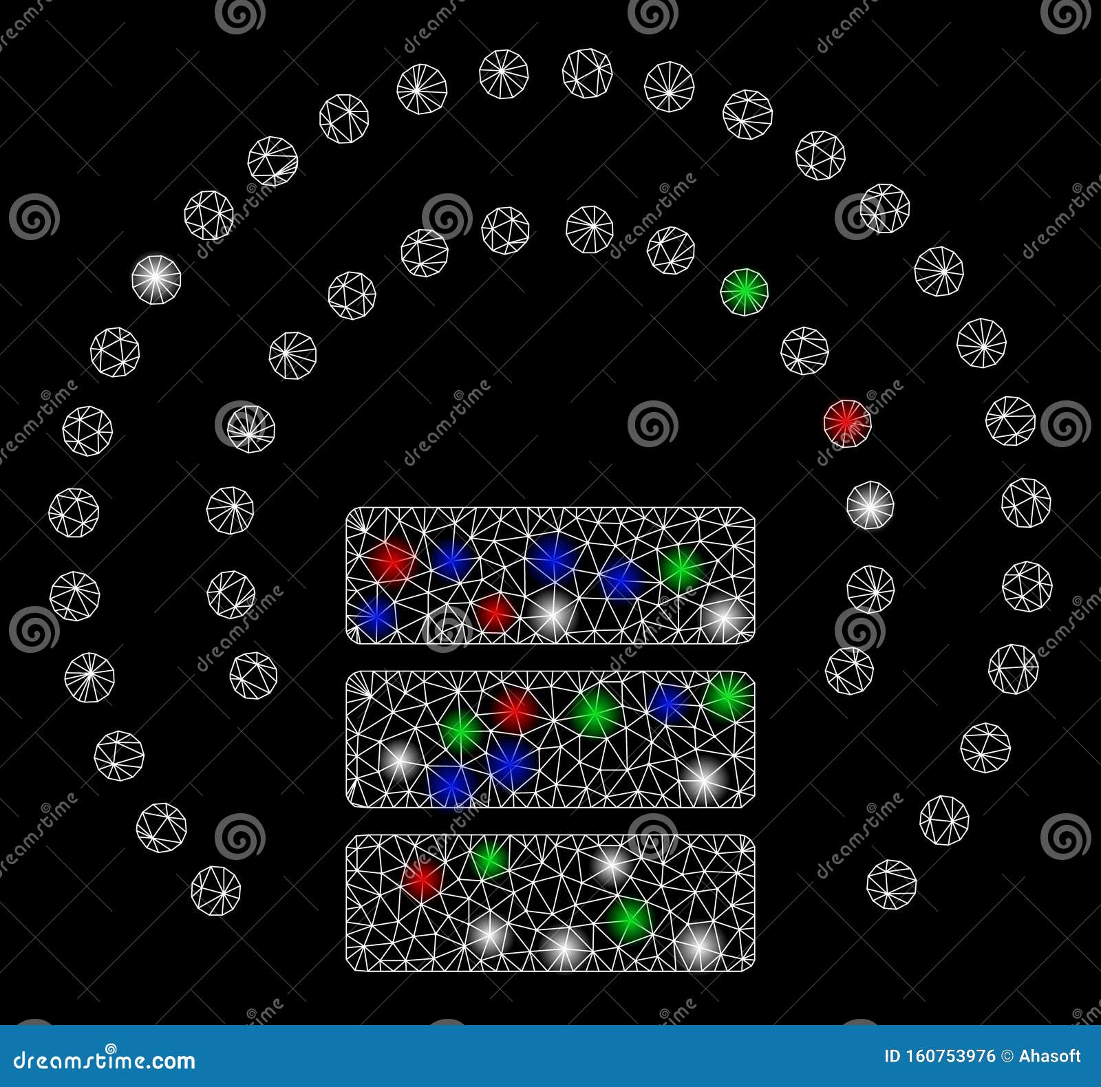 Bright Mesh Network Database Sphere Shield with Light Spots Stock ... Bright Mesh Network Database Sphere Shield with Light Spots Stock ...