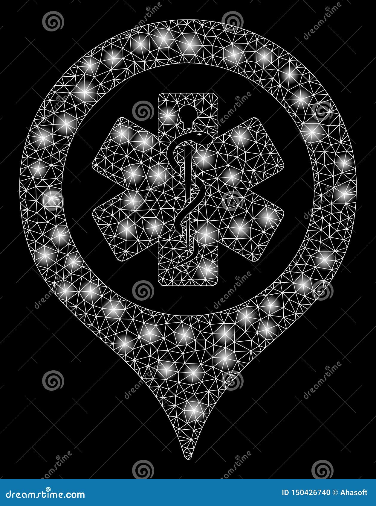 Bright Mesh Network Emergency Map Marker with Flare Spots Stock Vector ... Bright Mesh Network Emergency Map Marker with Flare Spots Stock Vector ...
