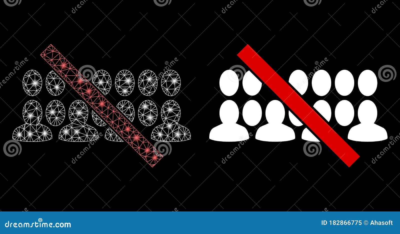 Bright Mesh Network Forbidden People Group with Flare Spots Stock ...