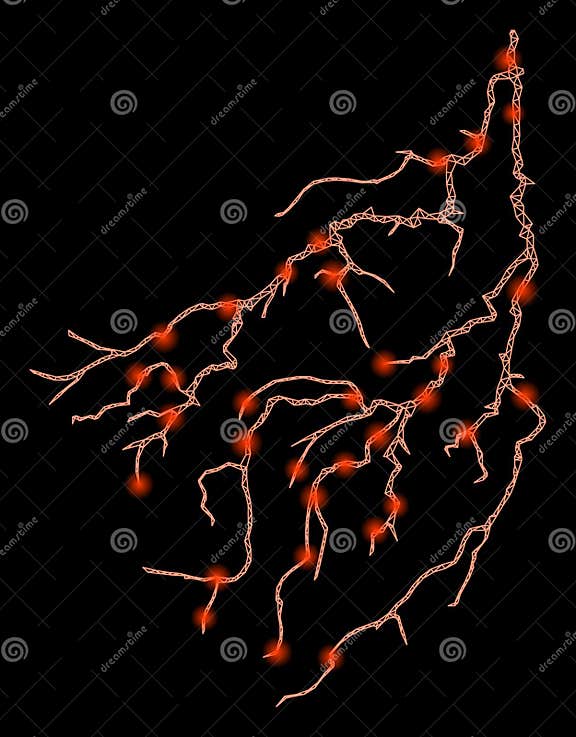 Bright Mesh Network Lightning V2 with Flash Spots Stock Illustration ...