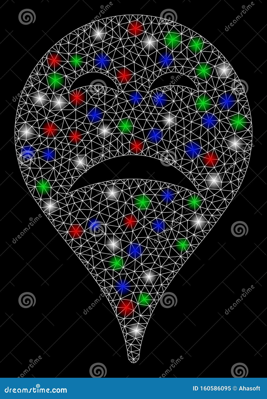 Bright Mesh Network Sadness Smiley Map Marker with Flare Spots Stock ... Bright Mesh Network Sadness Smiley Map Marker with Flare Spots Stock ...