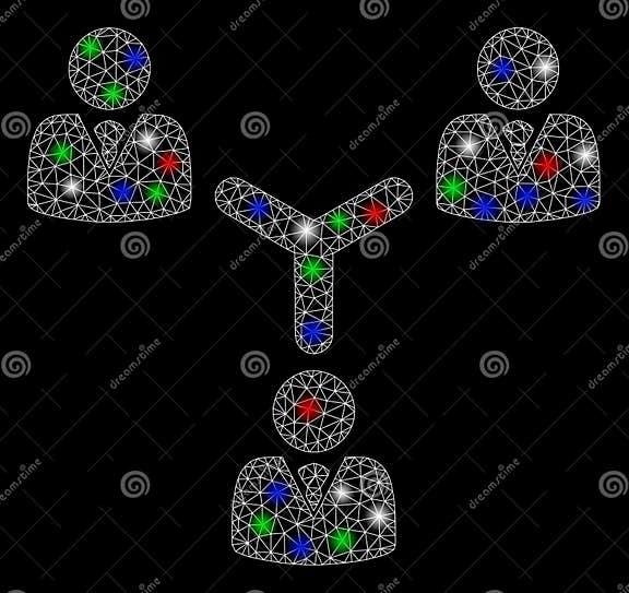 Bright Mesh 2D Teamwork with Flash Spots Stock Vector - Illustration of ...