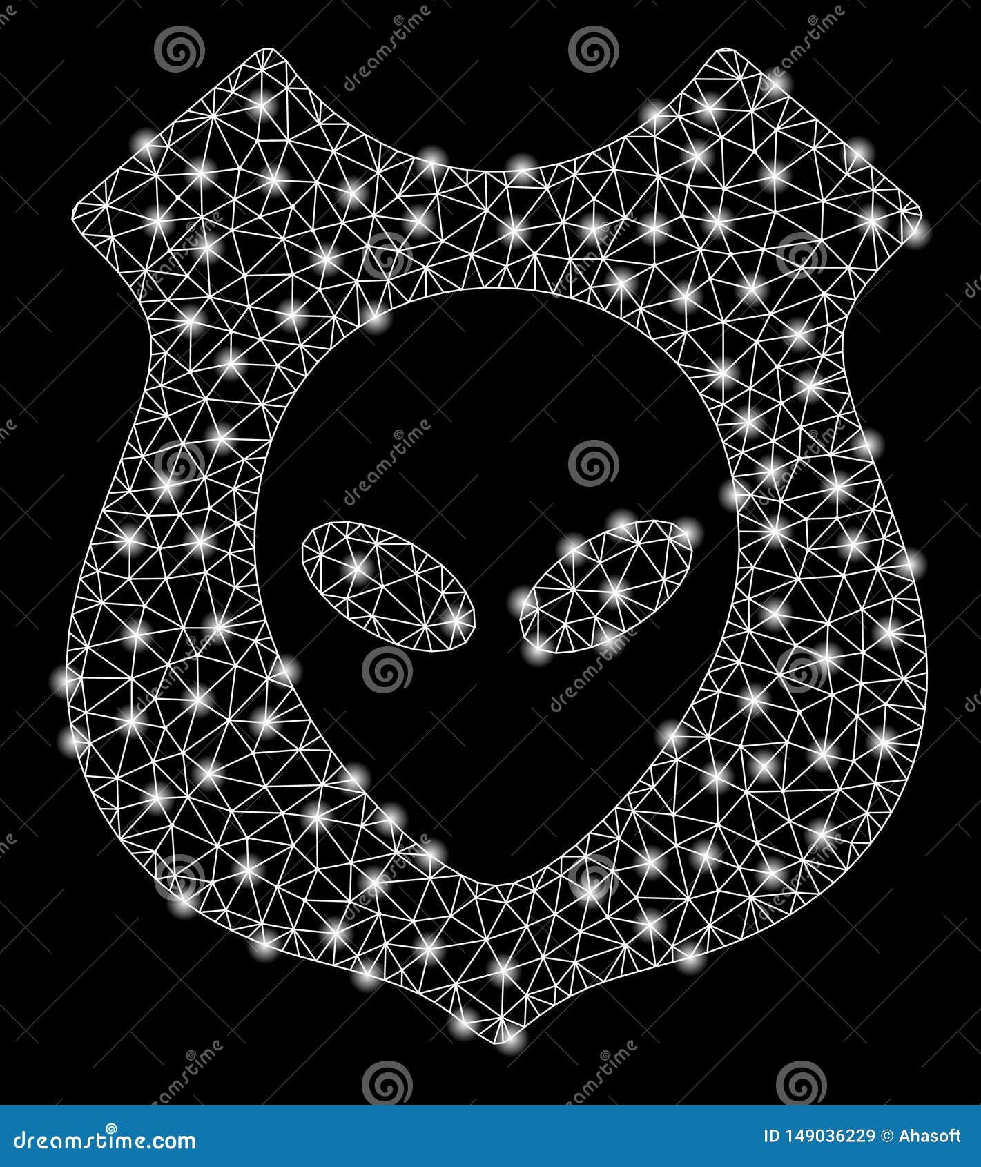 Bright Mesh Wire Frame Alien Shield with Flash Spots Stock Vector ... Bright Mesh Wire Frame Alien Shield with Flash Spots Stock Vector ...