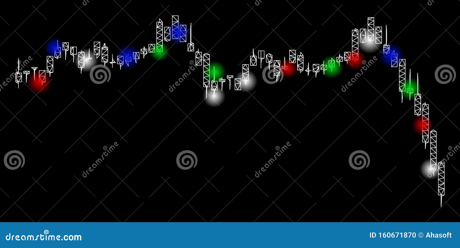 Bright Mesh Wire Frame Candlestick Graph Falling Acceleration with ... Bright Mesh Wire Frame Candlestick Graph Falling Acceleration with ...