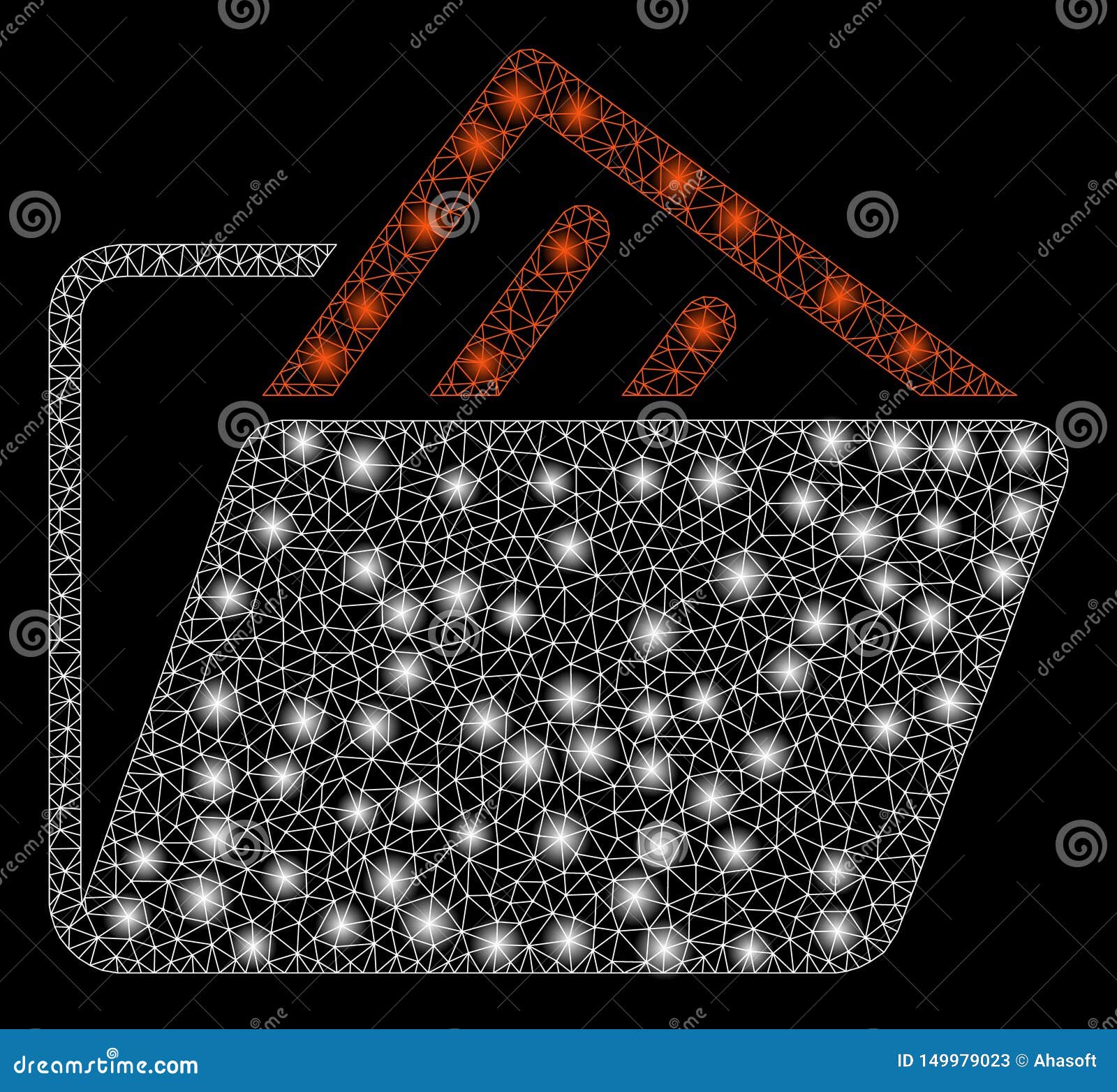 Bright Mesh Wire Frame Document Folder with Light Spots Stock Vector ... Bright Mesh Wire Frame Document Folder with Light Spots Stock Vector ...
