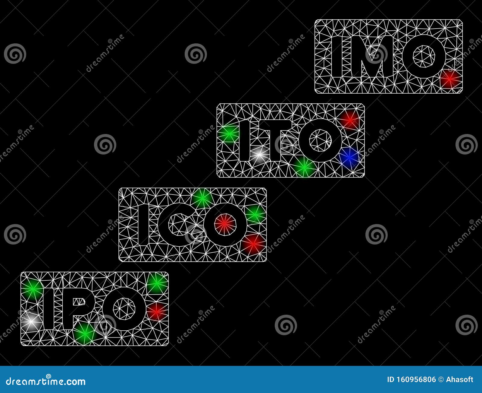 Bright Mesh Wire Frame IMO Levels with Flash Spots Stock Vector ...
