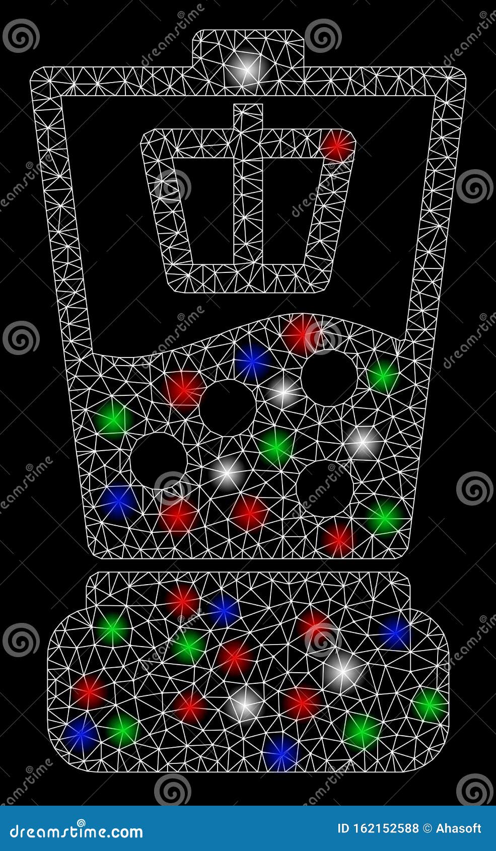 Bright Mesh Wire Frame Kitchen Blender with Flash Spots Stock ...