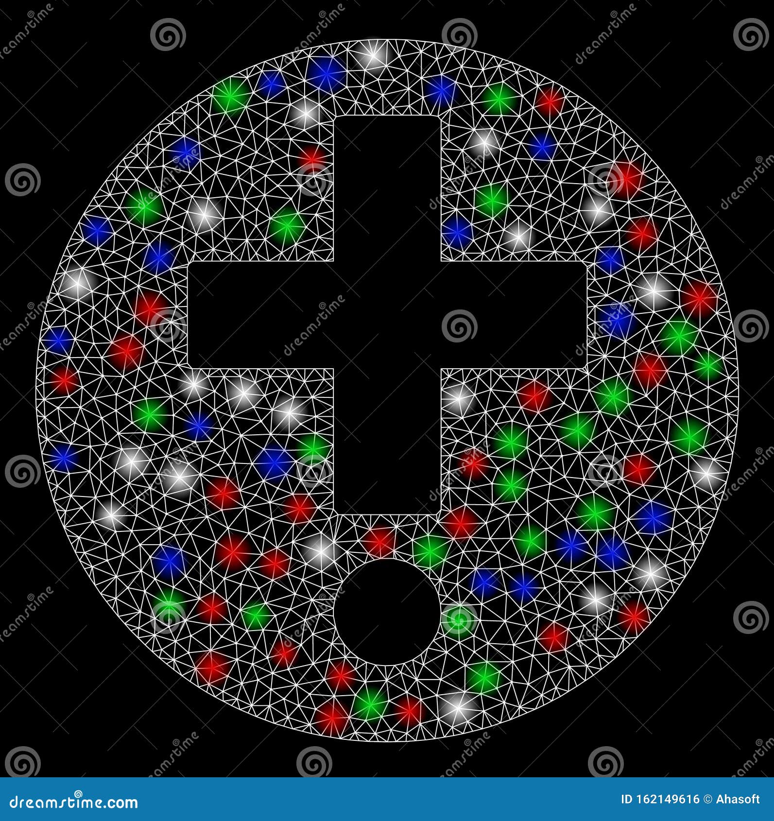 Bright Mesh Wire Frame Medical Pharmacy with Flash Spots Stock ...