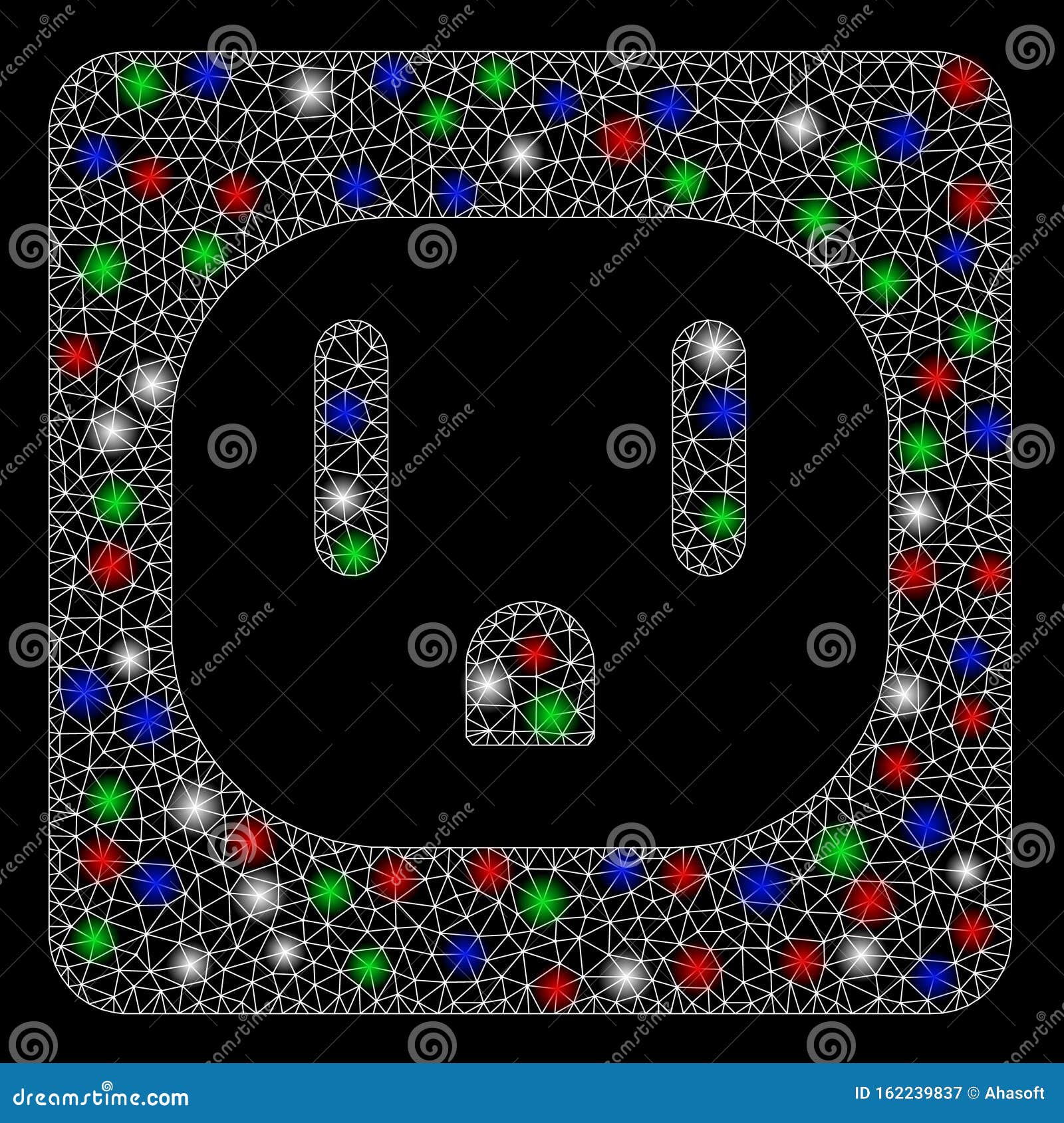 Bright Mesh Wire Frame USA Electric Socket with Light Spots Stock ...