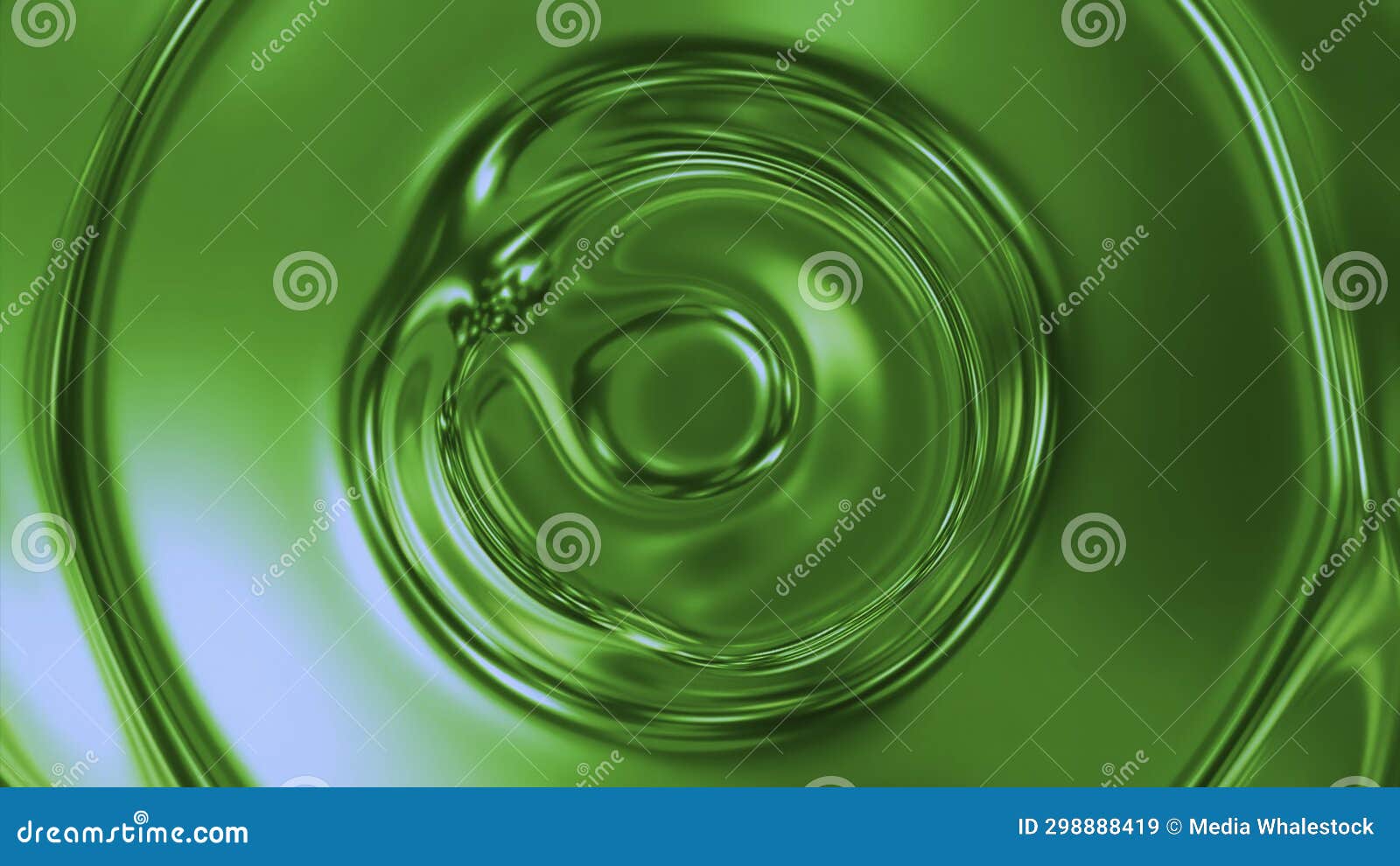 Bright Metallic Liquid with Rippling Rings. Design. Vibrations of ...