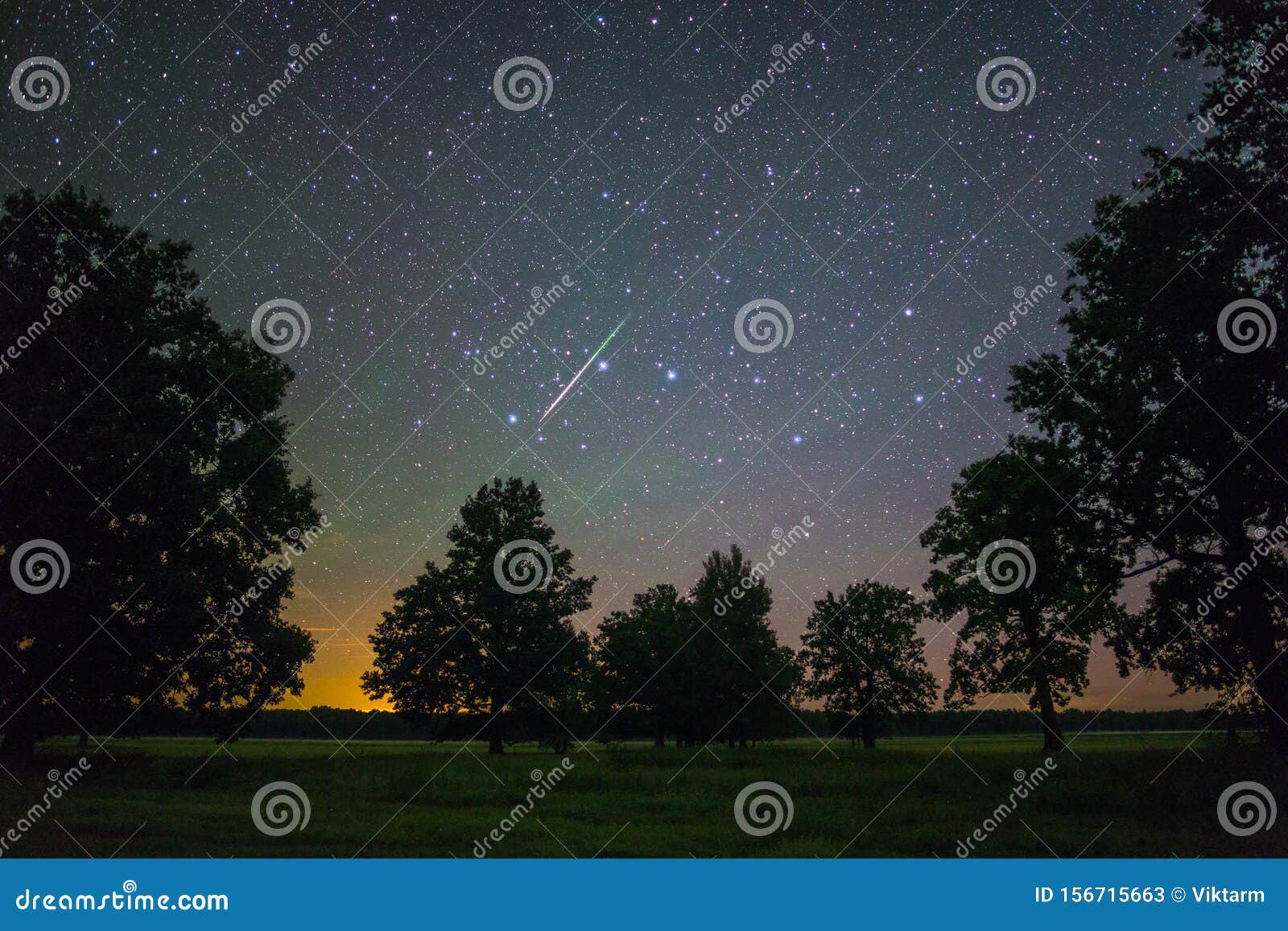 Bright meteor stock image. Image of space, landscape - 156715663